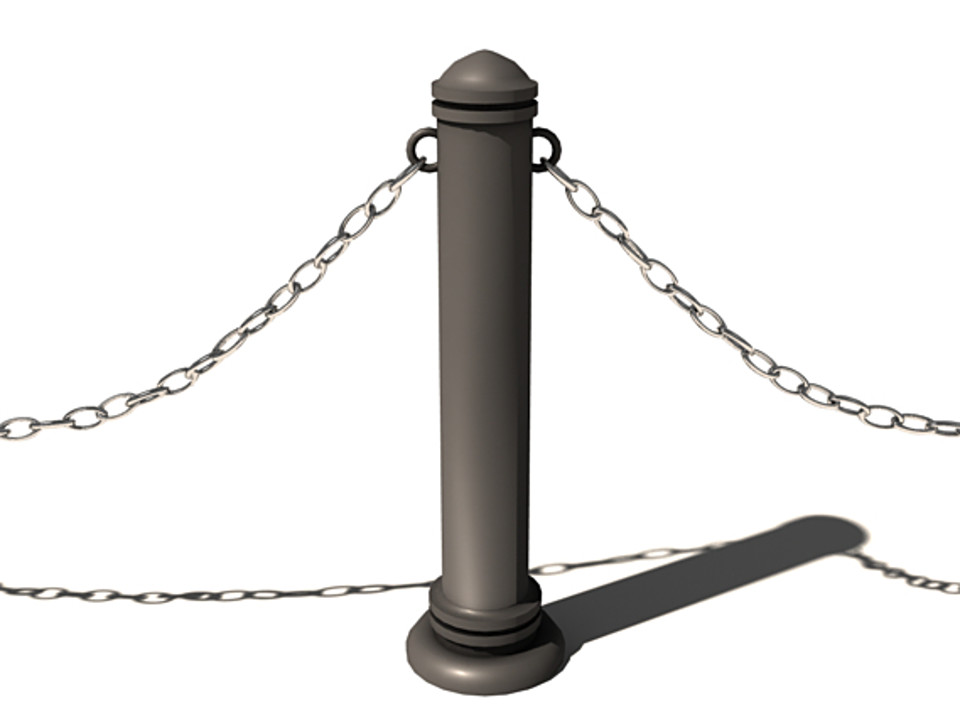Stanchions and chain Barrier