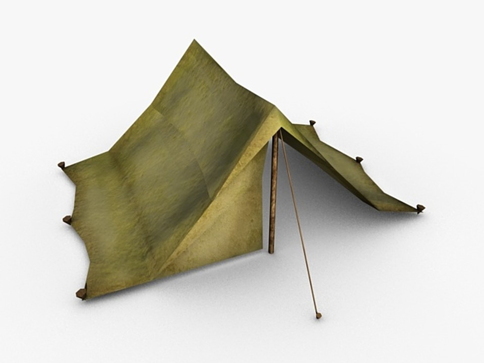 Low poly tent