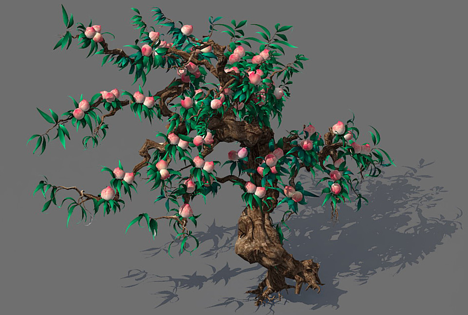 Game Model - Forest - Peach Tree 02
