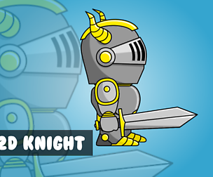 Chibi Crusader Knights 2D Game Character Sprite