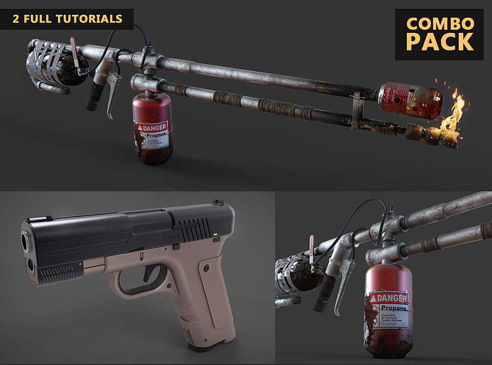 Pistol & Flamethrower Tutorials COMBO PACK