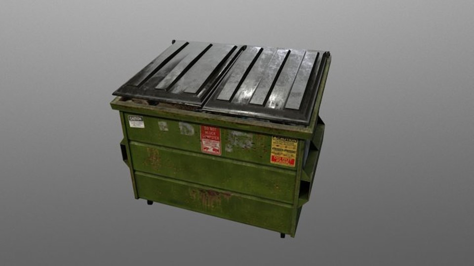 Realistic Dumpster PBR