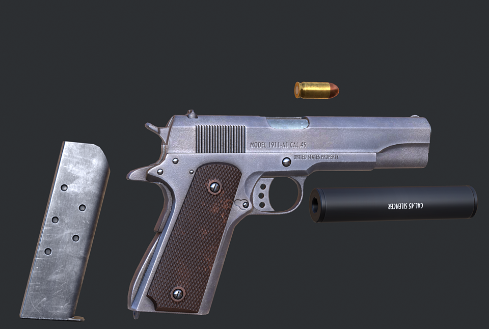 3DRT - Modern firearms animated vol.3 - m1911