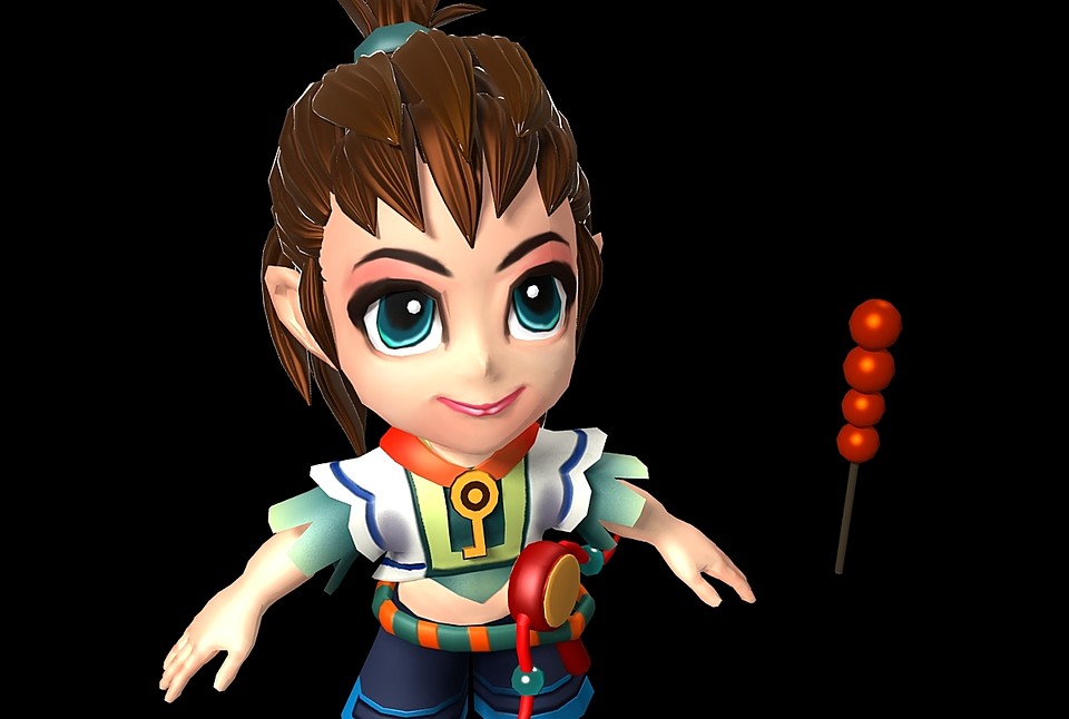 The characters of the game - the little boy