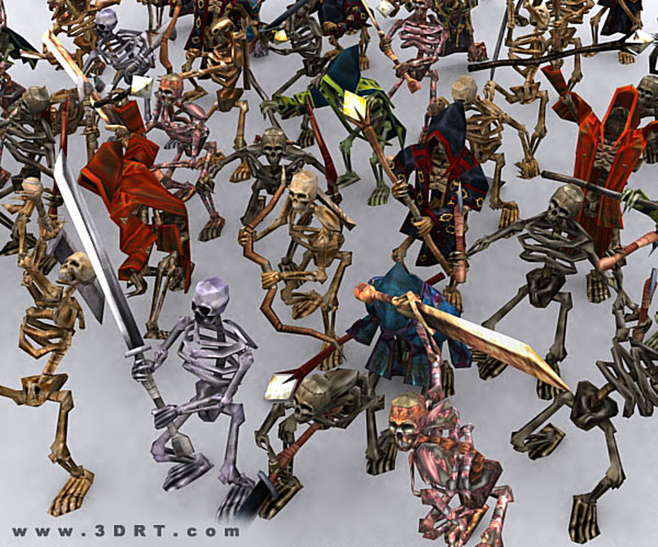 3DRT - Skeletons swarm pack
