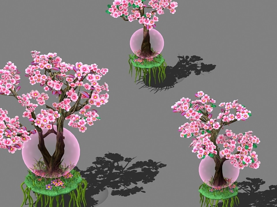 Cartoon Sky City - Jade Girl - Xiantao Tree
