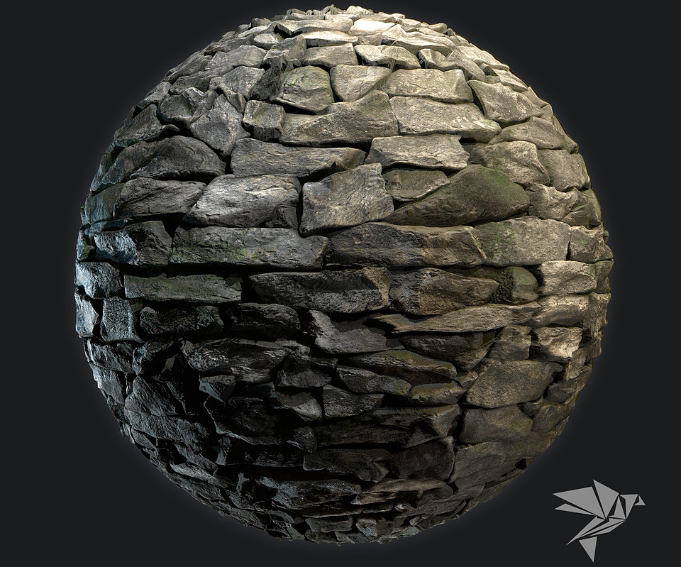 High-Quality PBR Stone Wall Material
