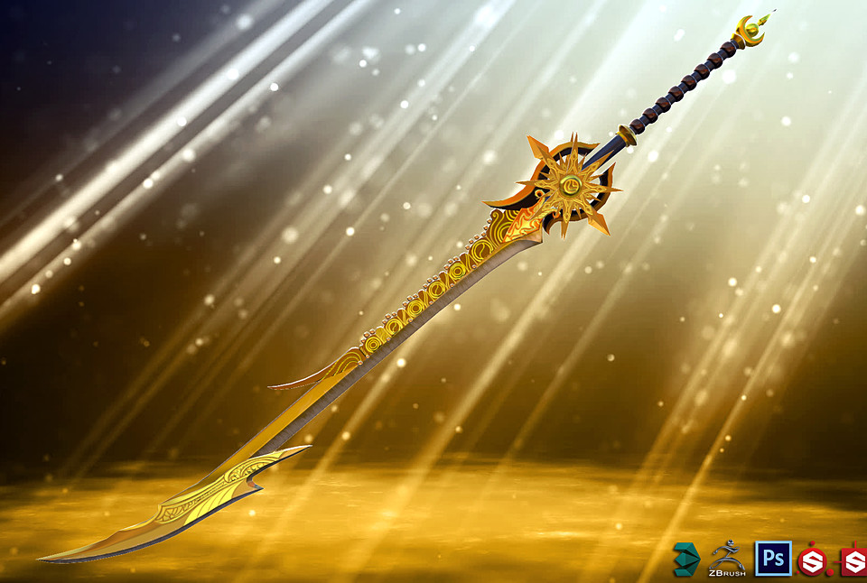 Golden Fantasy Sword