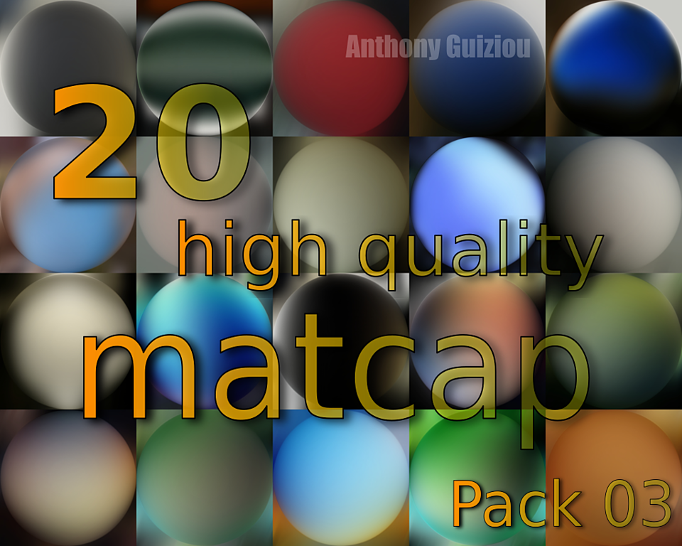 20 high quality matcap pack 3