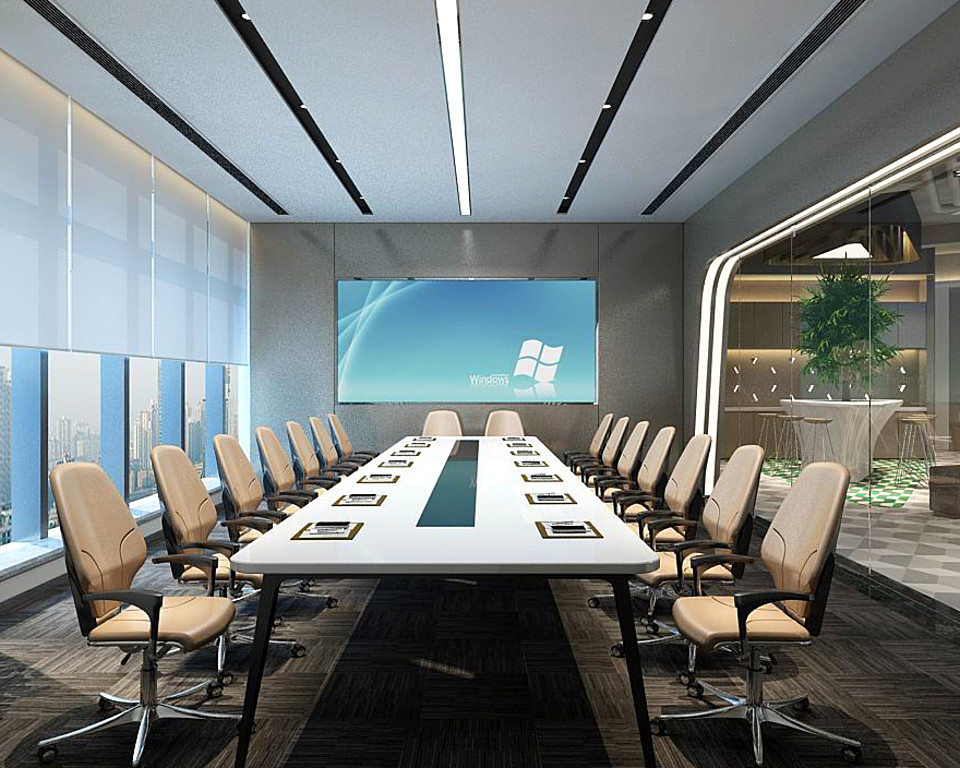 Conference room office reception hall 04