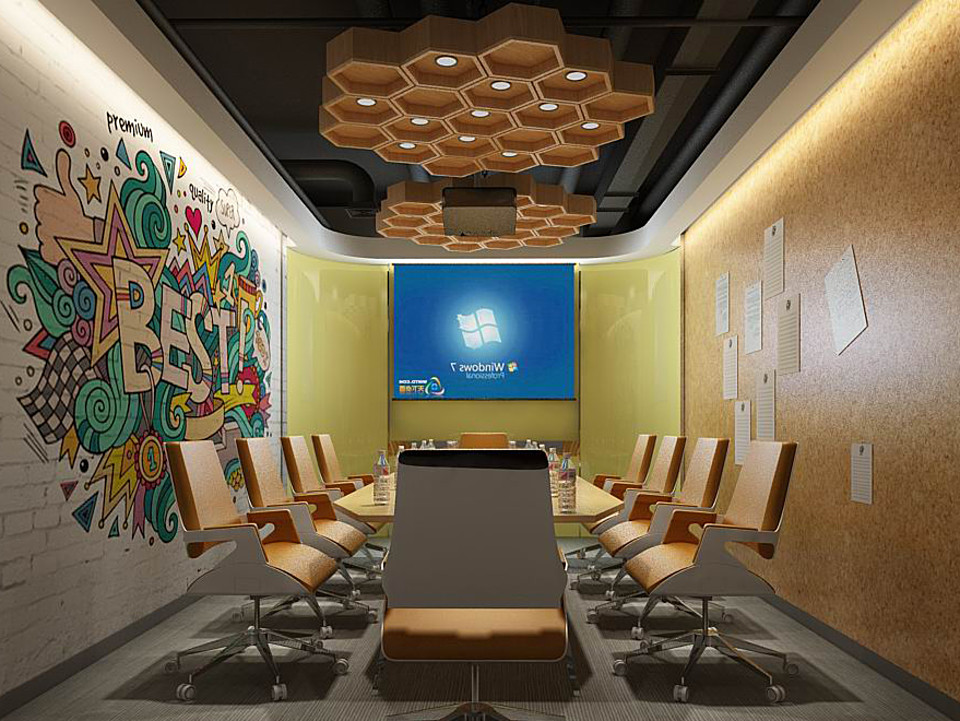 Conference room office reception hall 05