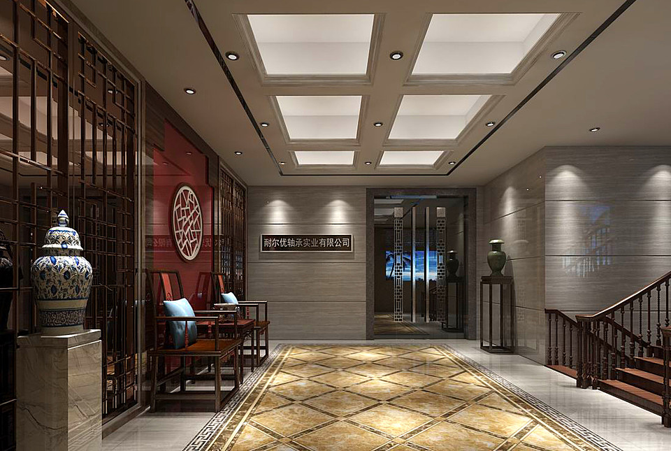 office reception hall design complete 01