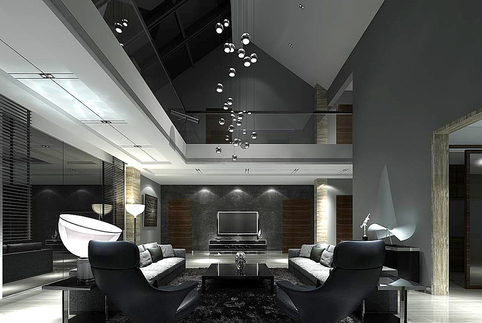 Stylish avant-garde living room design 184