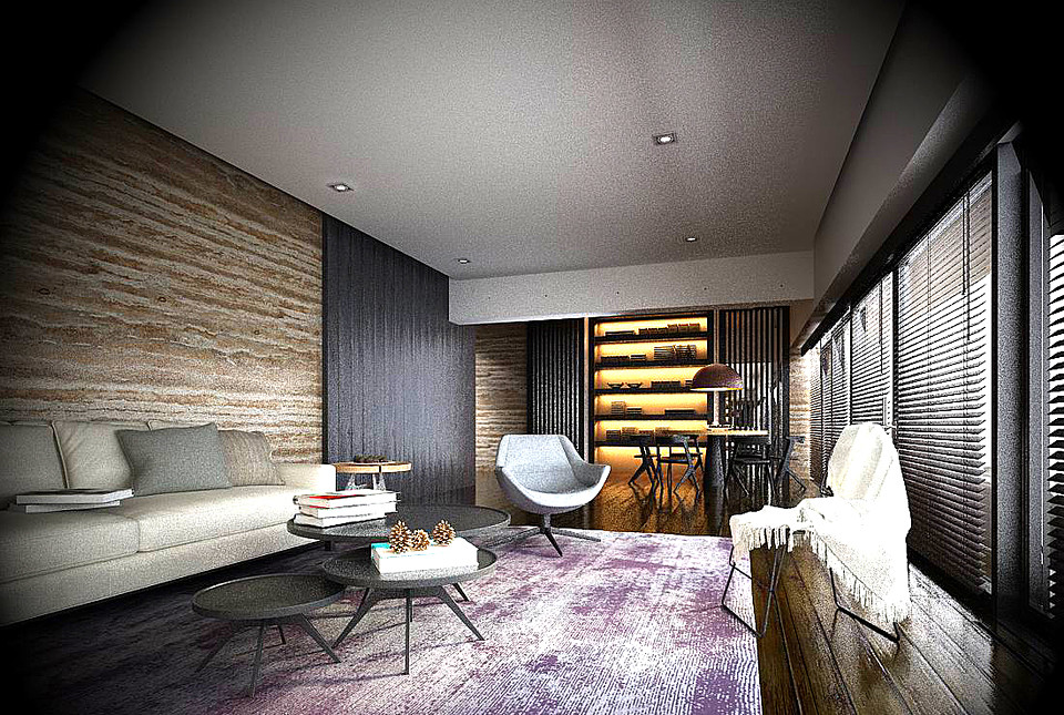 Stylish avant-garde living room design 207