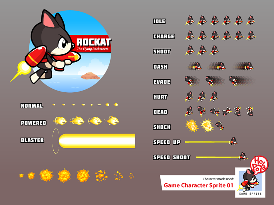 Rockat The Rocketeers Game Sprites