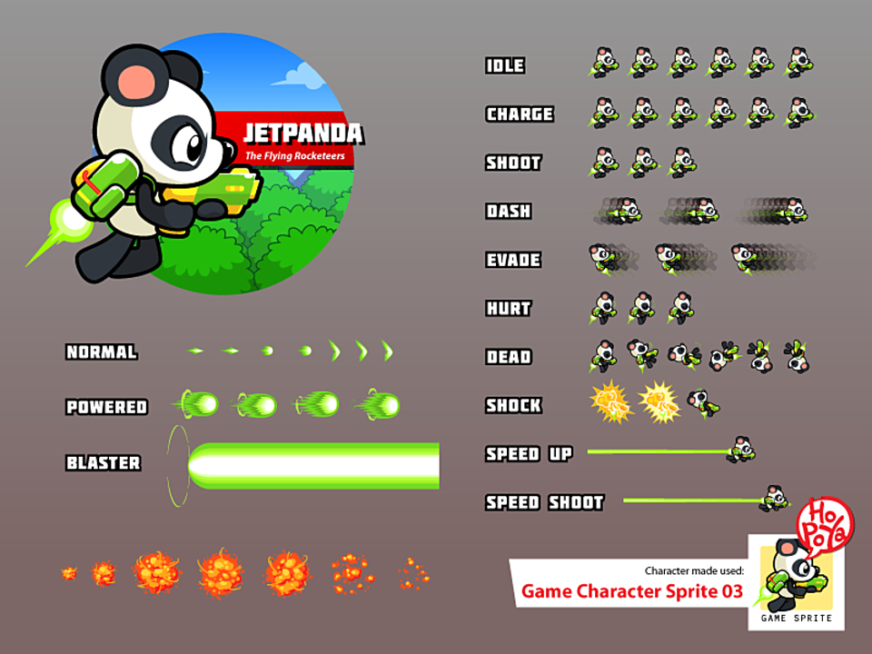 Jetpanda The Rocketeers Game Sprites