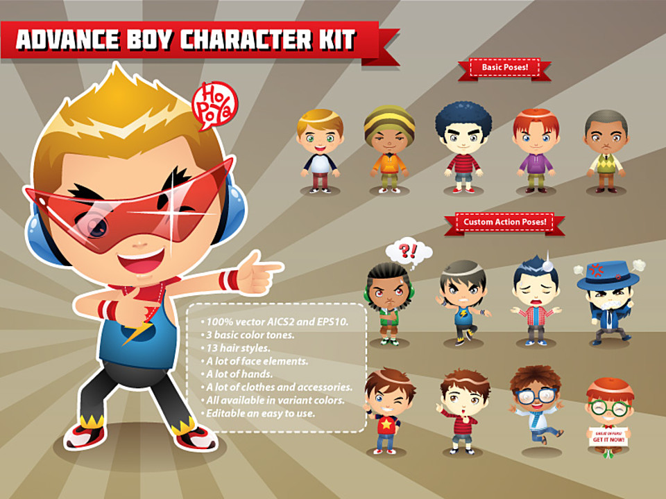 Advance Boy Character Kit