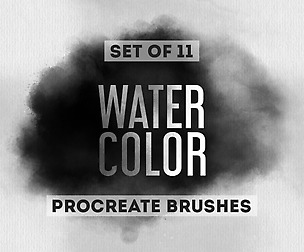 Procreate Watercolor brushes + Paper textures