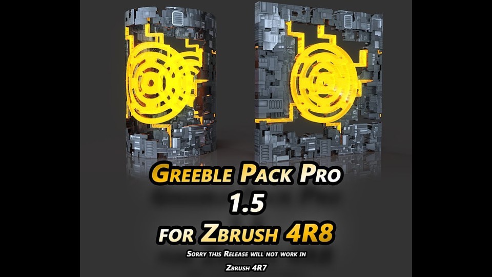 Greeble Pack Pro for Zbrush 4R8-2021+