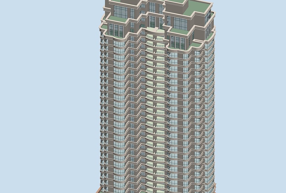 City office building architectural design 049