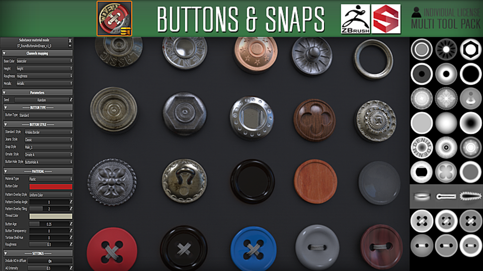 Round Buttons & Snaps