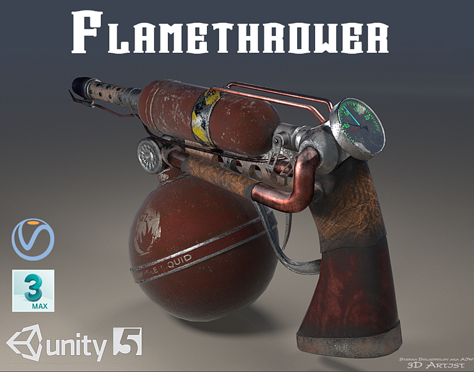 DIY Flamehtrower 3D model