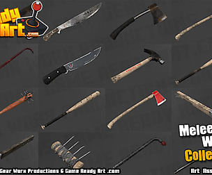 Melee Weapon Bundle - 5 Weapons with Textures