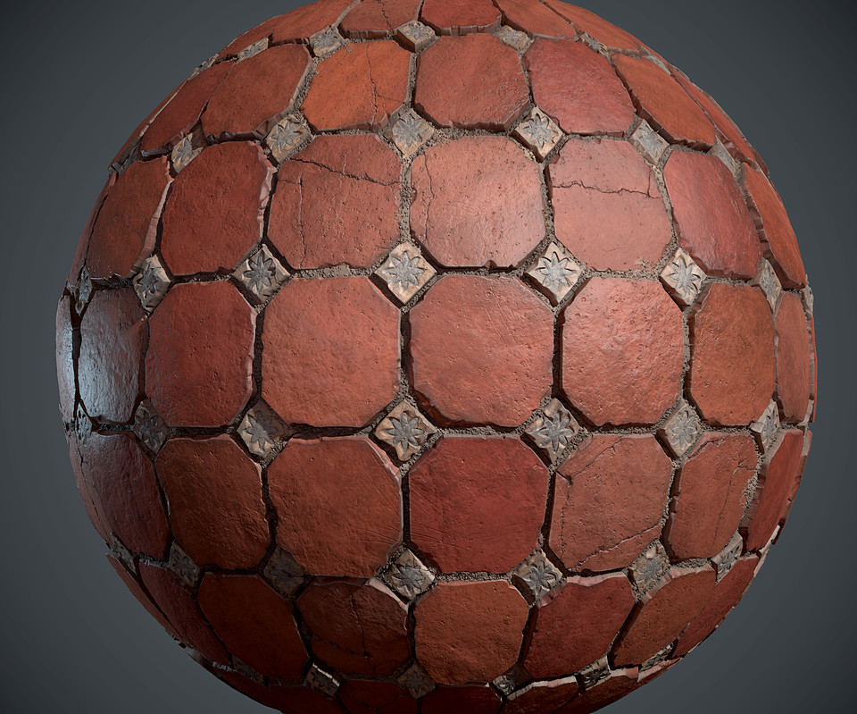 Free Terracotta tiles material