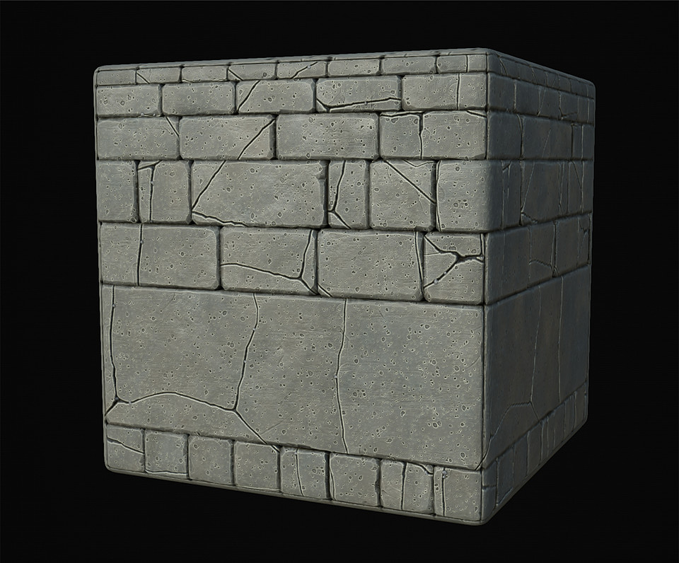 Stylised PBR Stone Blocks - Trim Texture