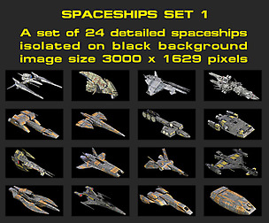 2D Space game assets - Spaceship Escorpión