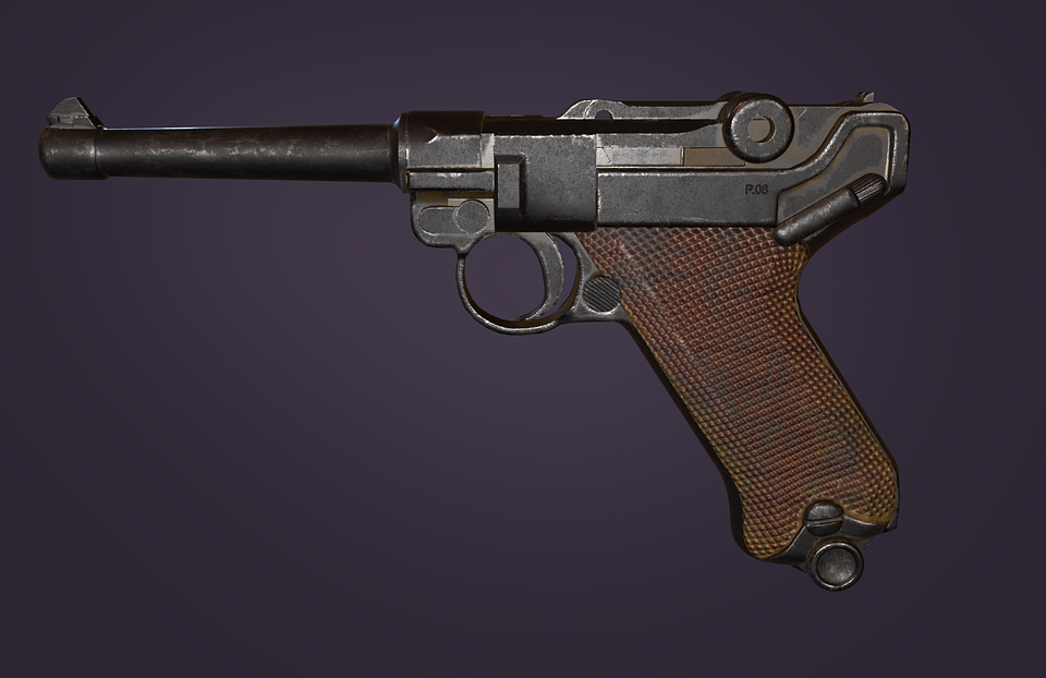 Luger P.08 well worn