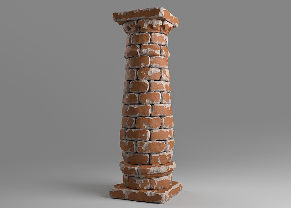 Bricked column