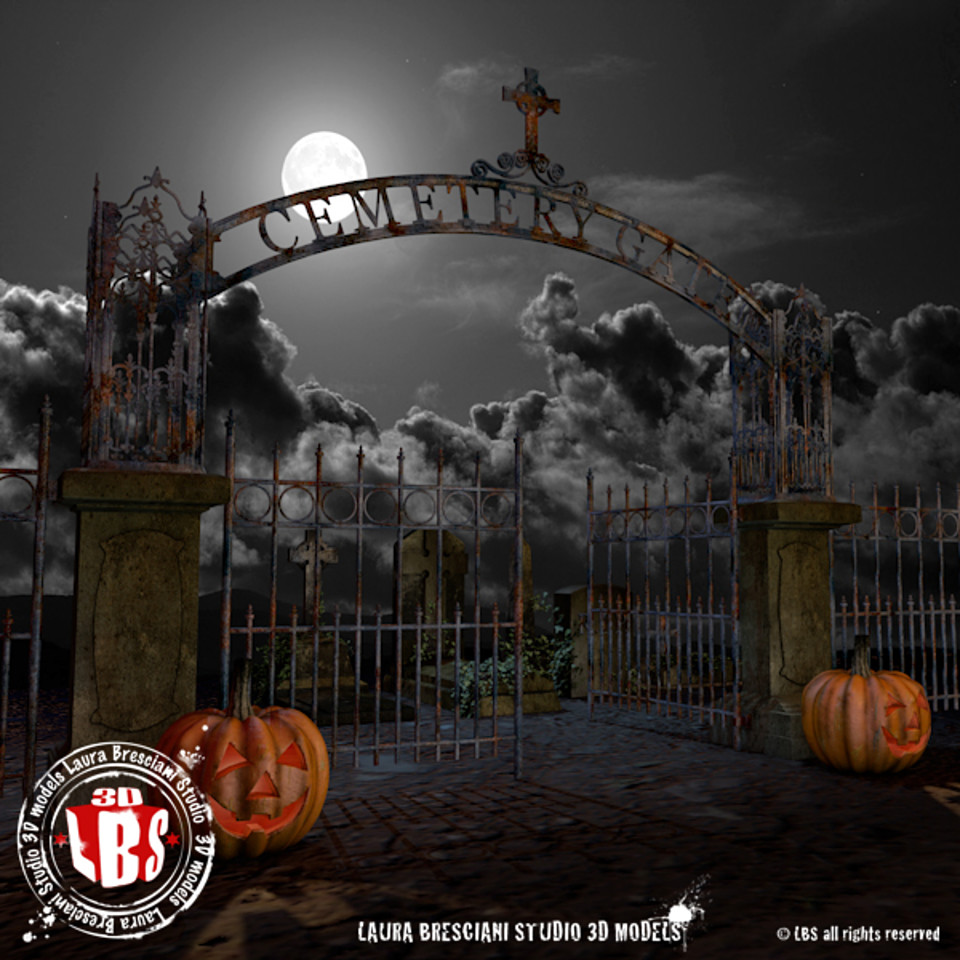 Graveyard gates and stones