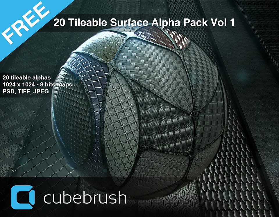 20 Free Samples Tileable Surface Alpha Pack Vol 1