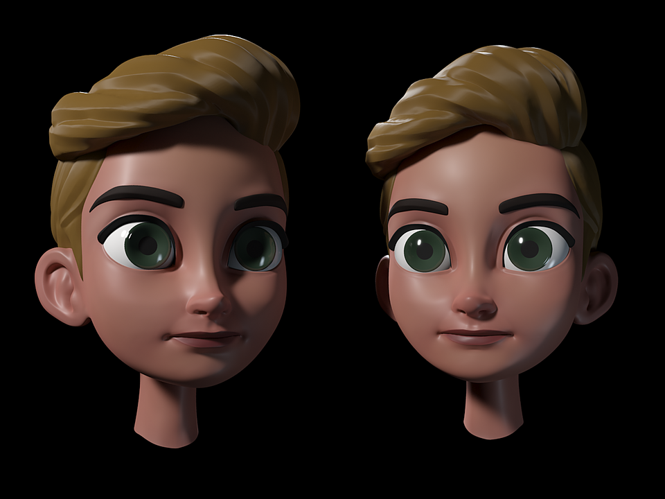 Stylized Cartoon Head