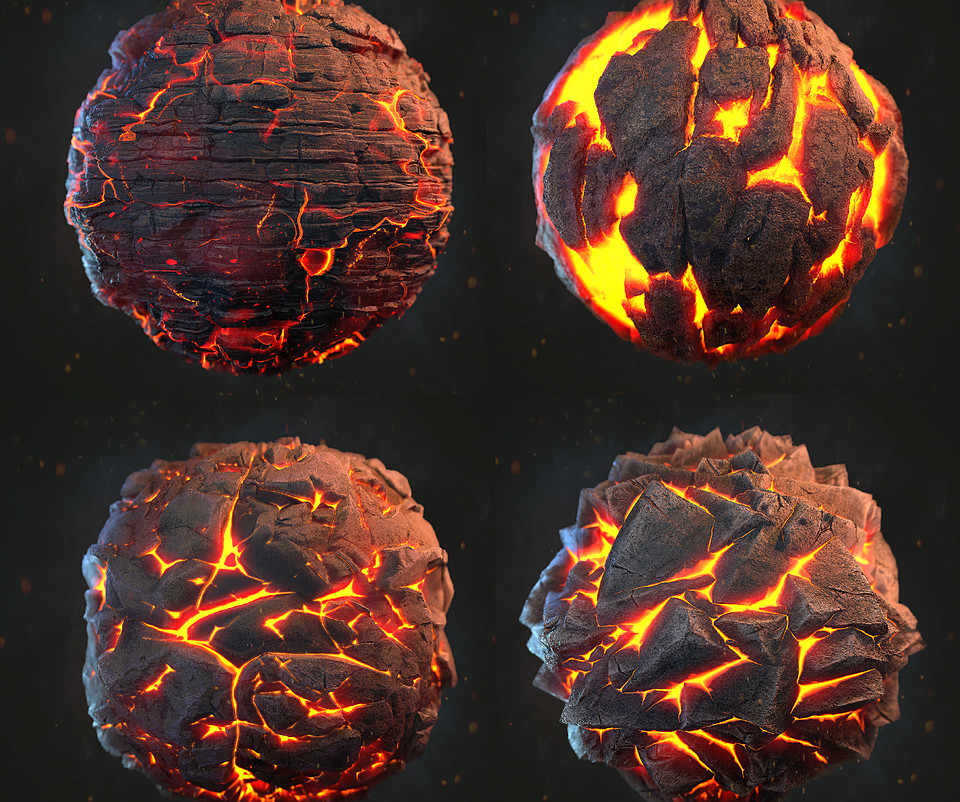 magma land 7 PBR materials