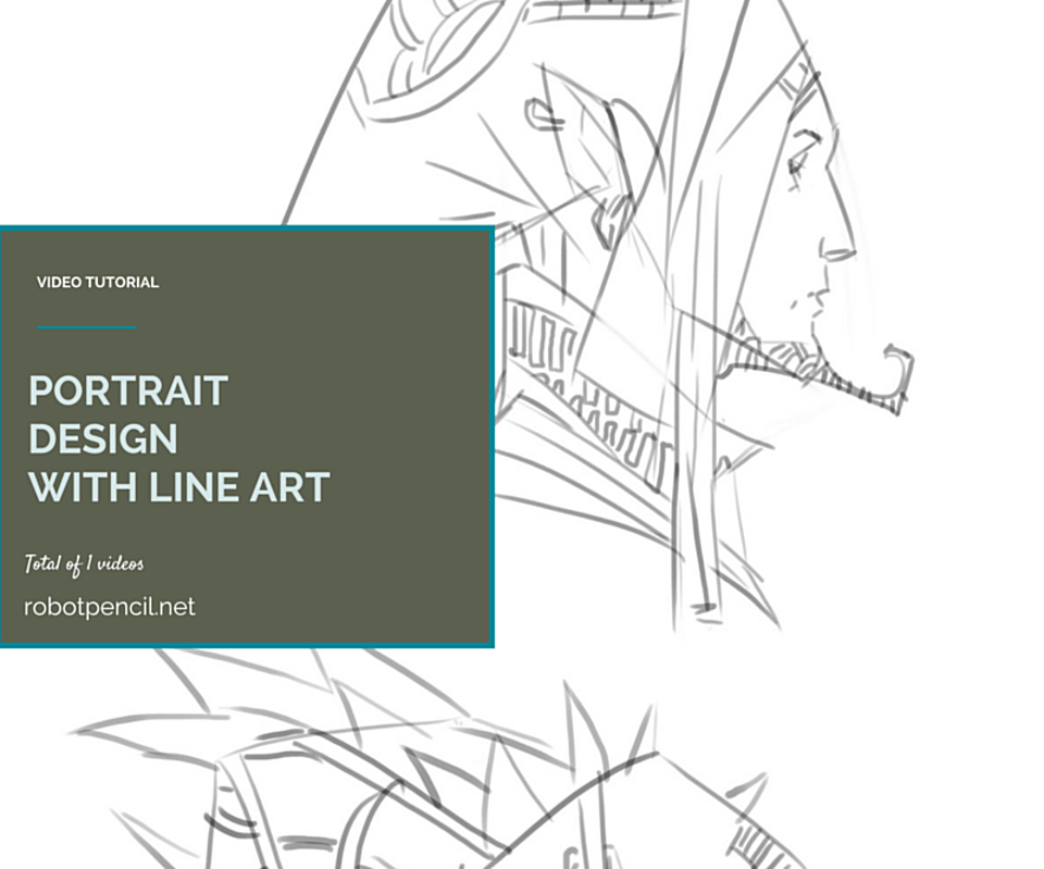 Portrait Design using Line Art