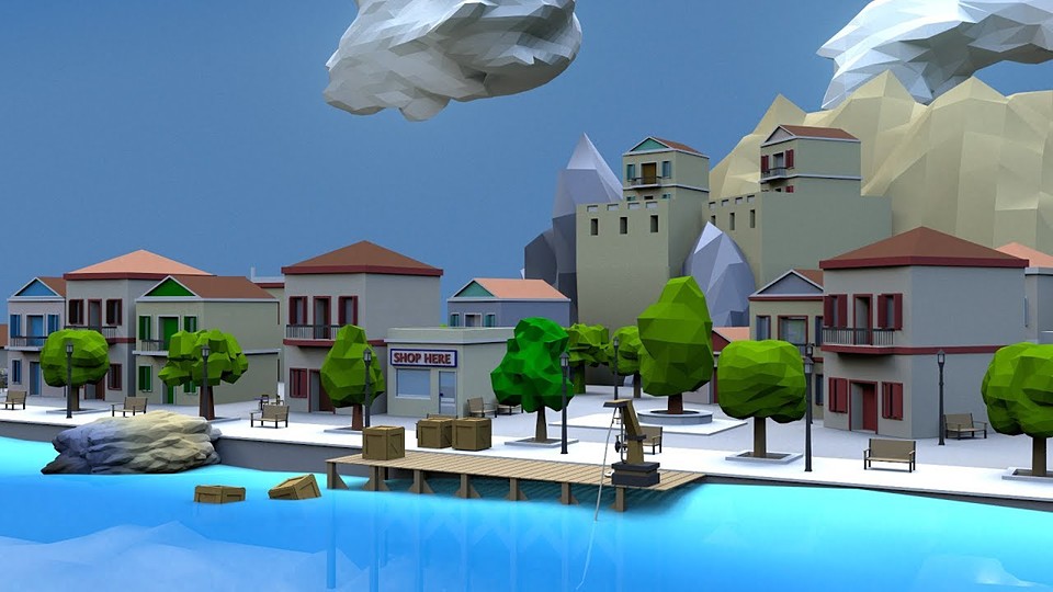 Low Poly Greek Island for Unity 3D