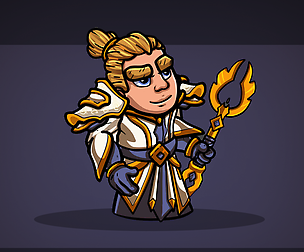 2D Priest Animated Character