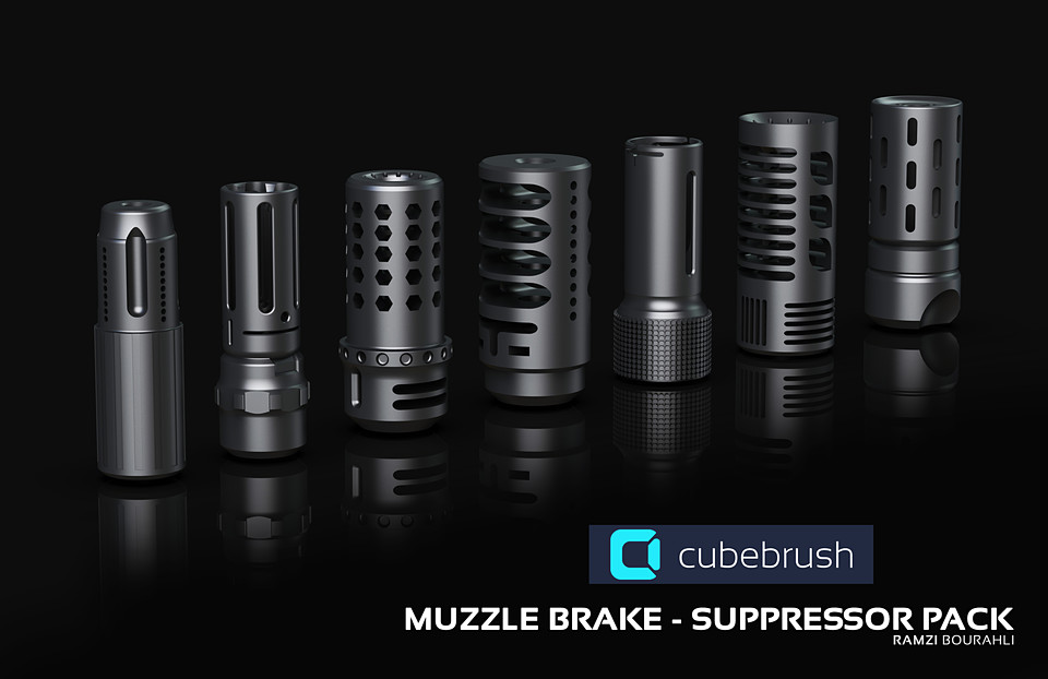 Muzzle brake-suppressor pack.