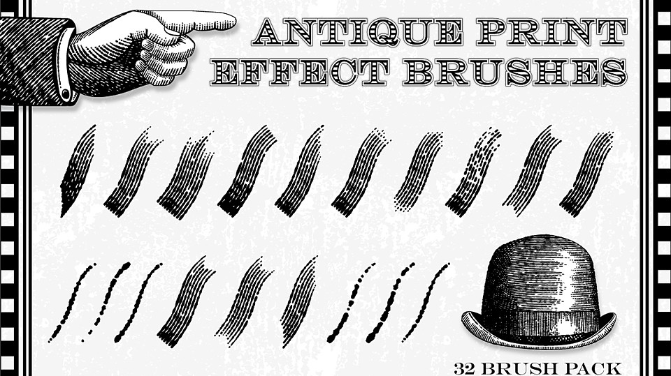 Antique Print Effect Brushes