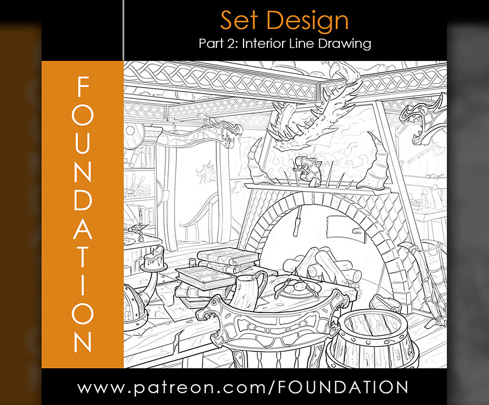 Set Design - Part 2: Interior Line Drawing