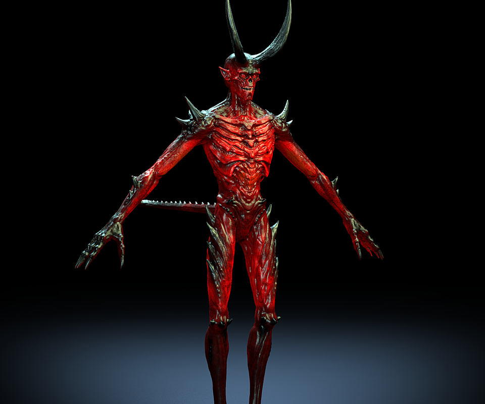 Skinny Demon Maya Rig