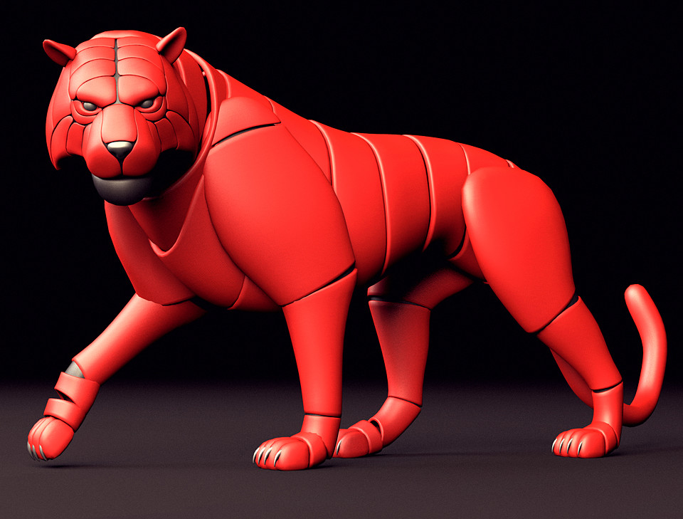 Tiger Mechanic Maya Rig