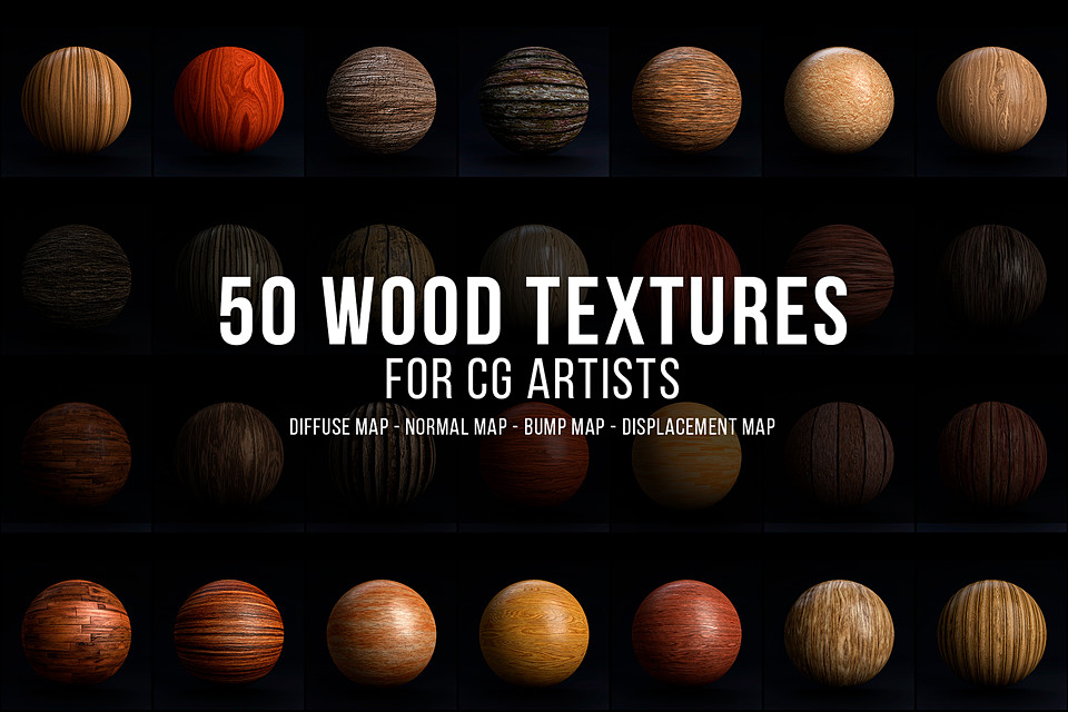 50 Wood Textures for CG Artists