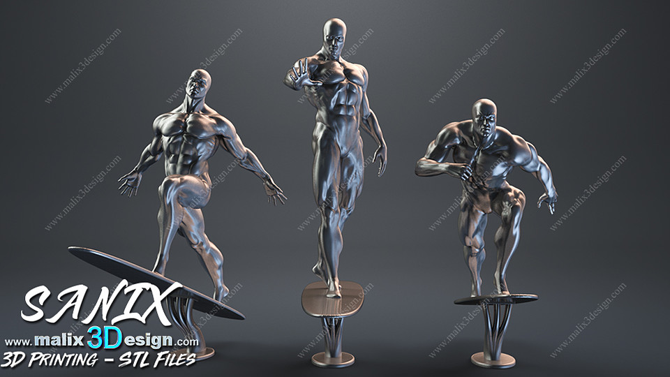 Silver Surfer 3D Print Model