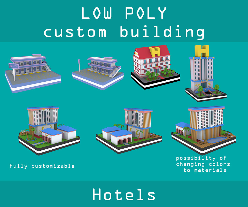 Low poly Hotel Pack