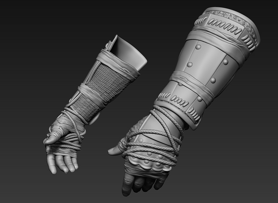 Samurai Hands in Armor