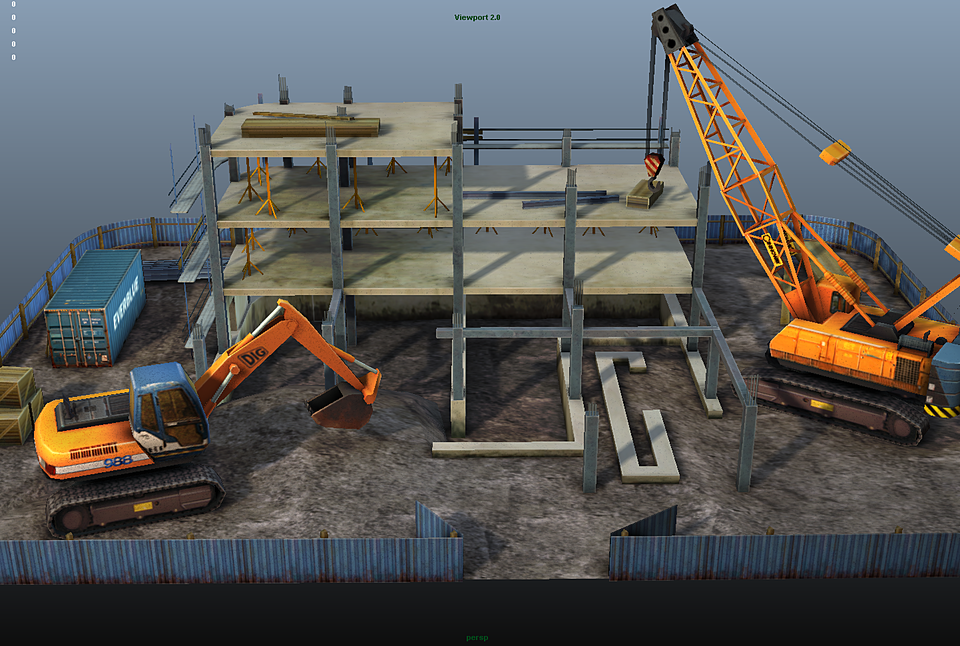 Construction Pack - Crane - Digger and Props