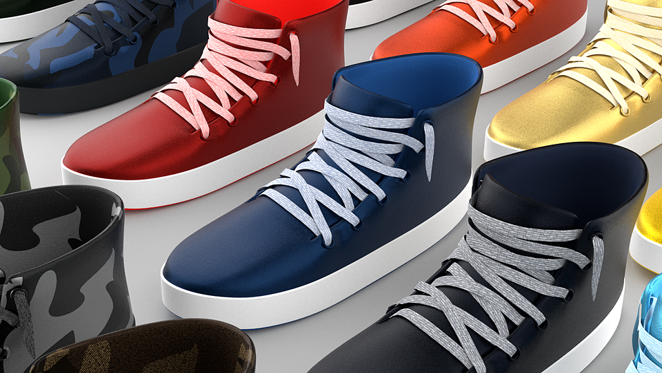 Stylized Shoes Sneakers collection Low-poly